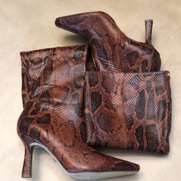 Samedelman | Shoes | Sam Edelman Womens Davin Brown Snake Knee High ...